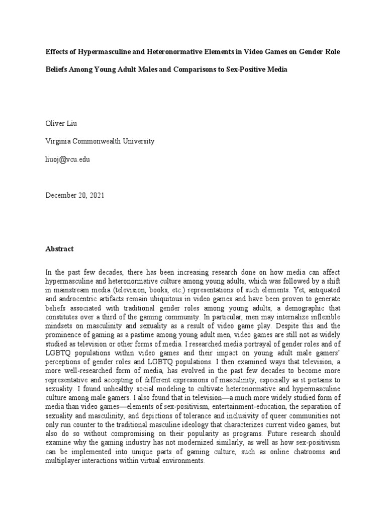 SocArXiv Effects of Hypermasculine and Heteronormative Elements in ...