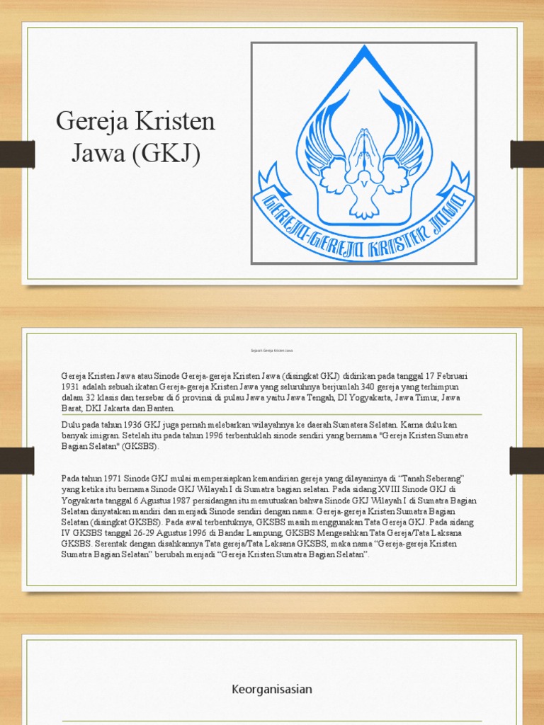 Gereja Kristen Jawa (GKJ) | PDF