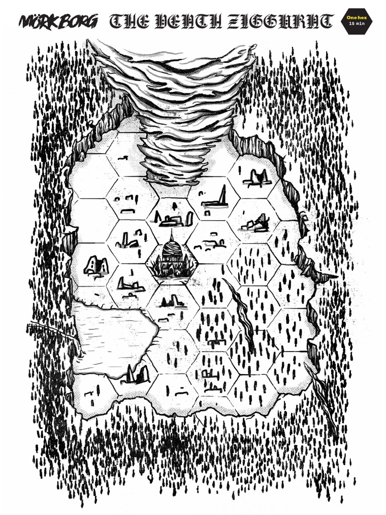 Mork Borg - The Death Ziggurat Player Map | PDF