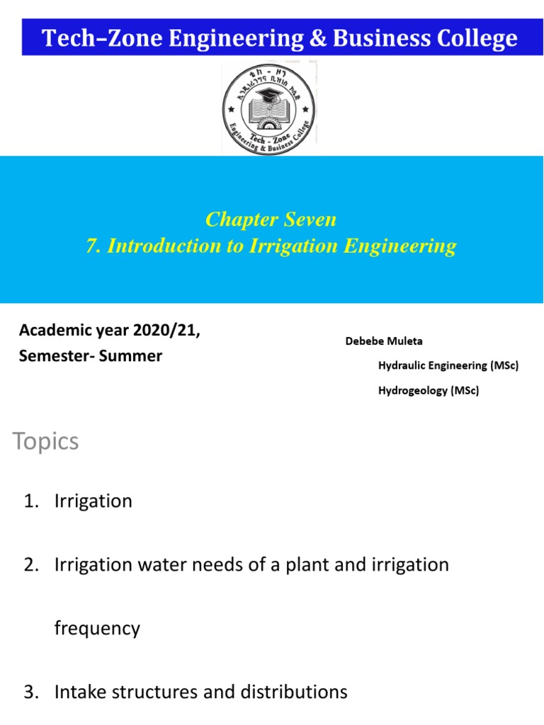 7.introduction To Irrigation Engineering | PDF 7.introduction To Irrigation Engineering | PDF