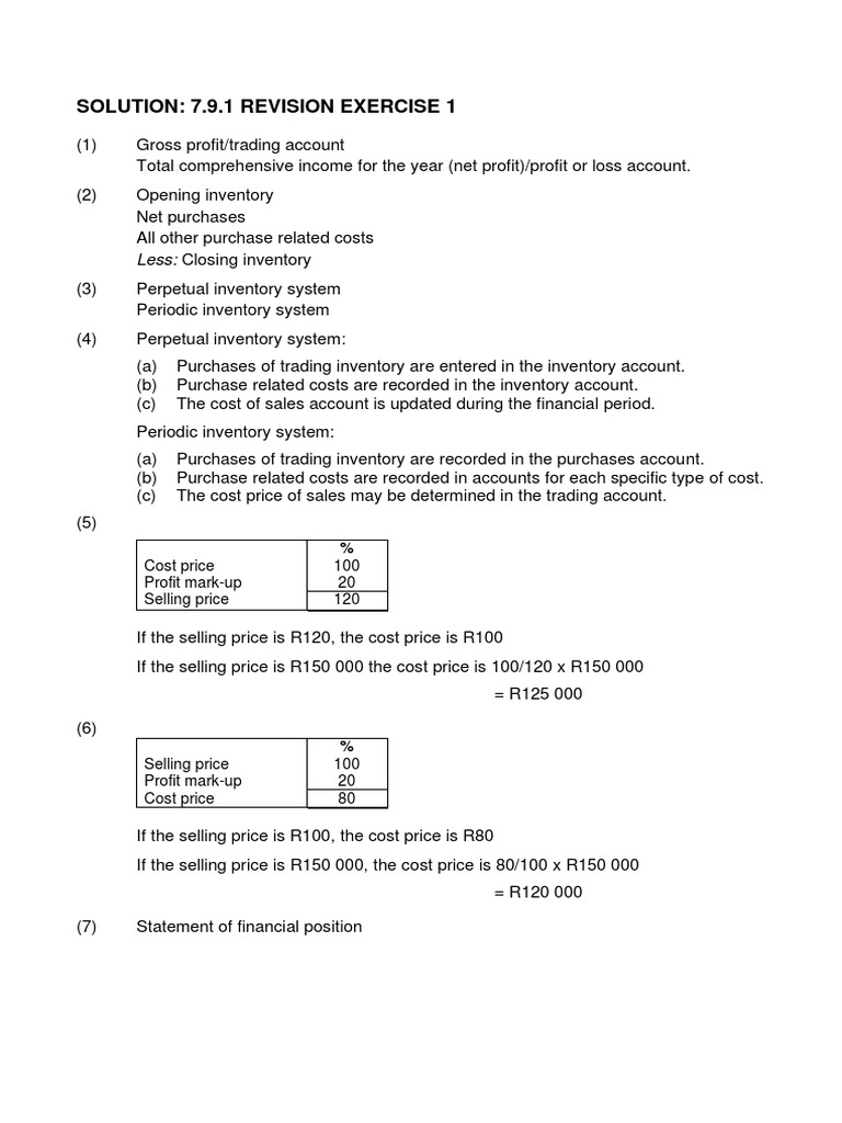 Fac1502 - Study Unit 7 - 7.9.1 - Revision Exercise 1 - Solution 2023-02-13 19 - 07 - 30 | PDF