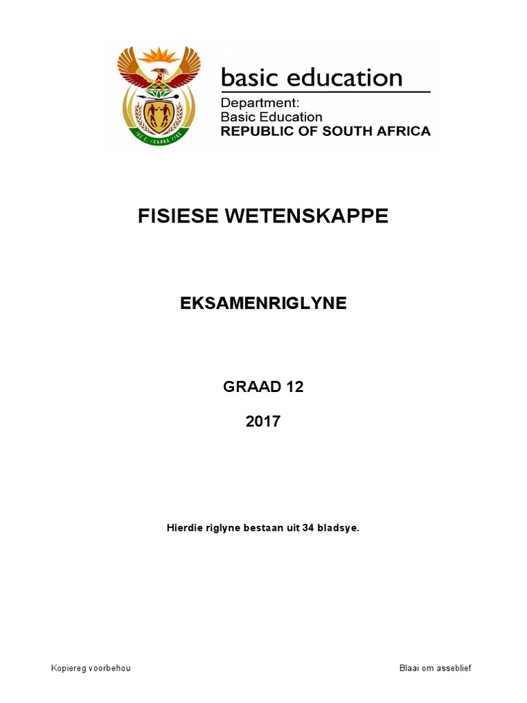 Fisies Eksamenriglyne | PDF