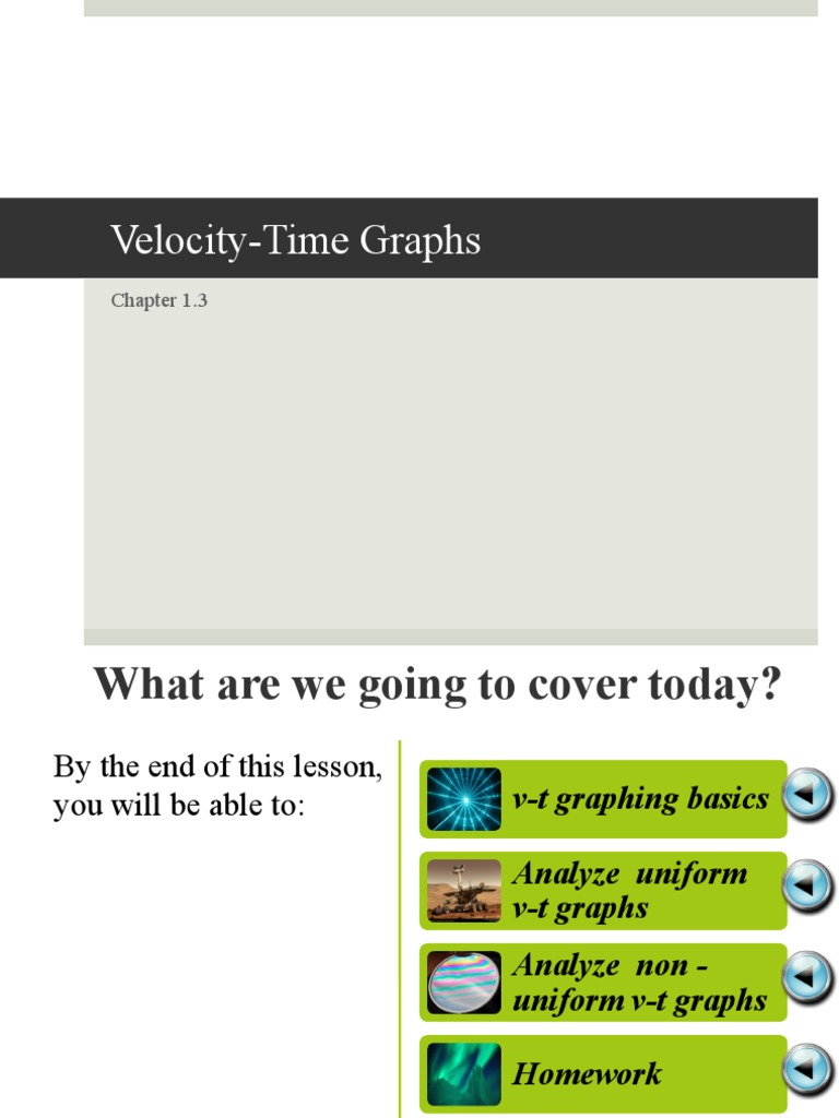 03 - Velocity Time Graphs | PDF | Velocity | Acceleration