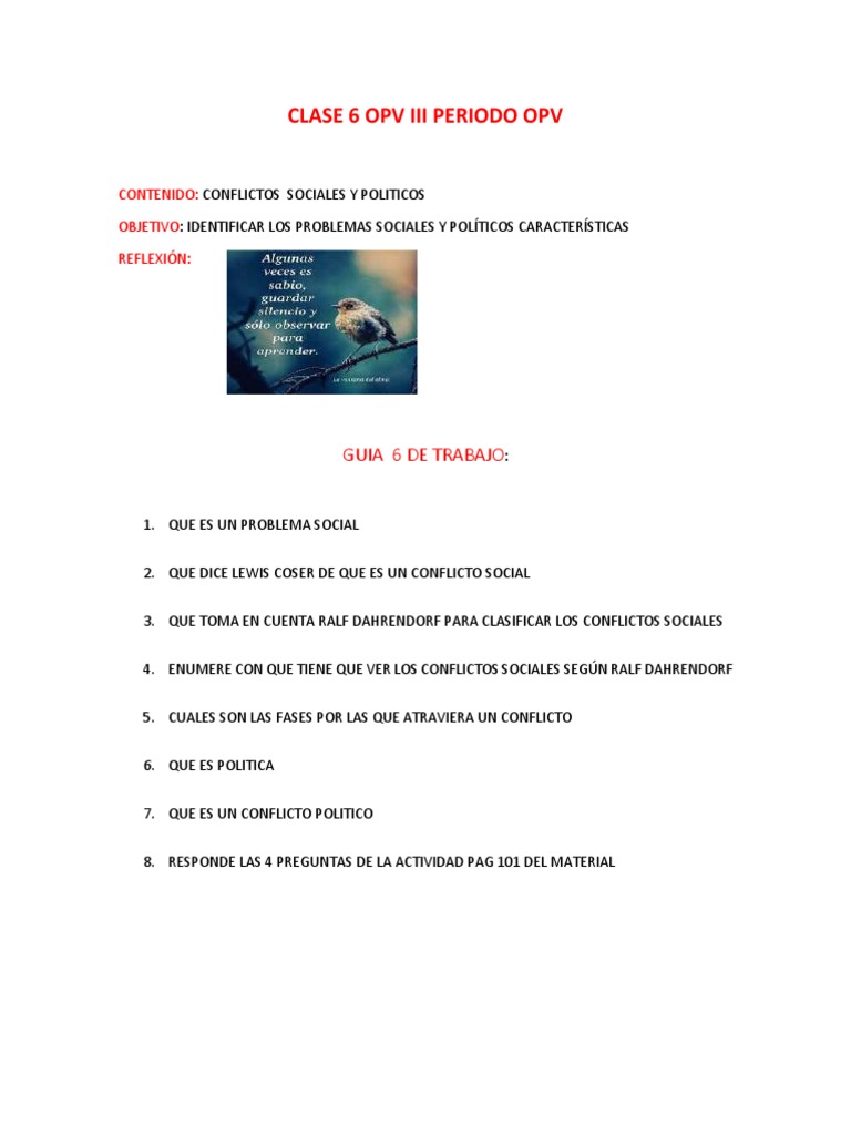 Clase 6 Opv Iii Periodo Opv | PDF