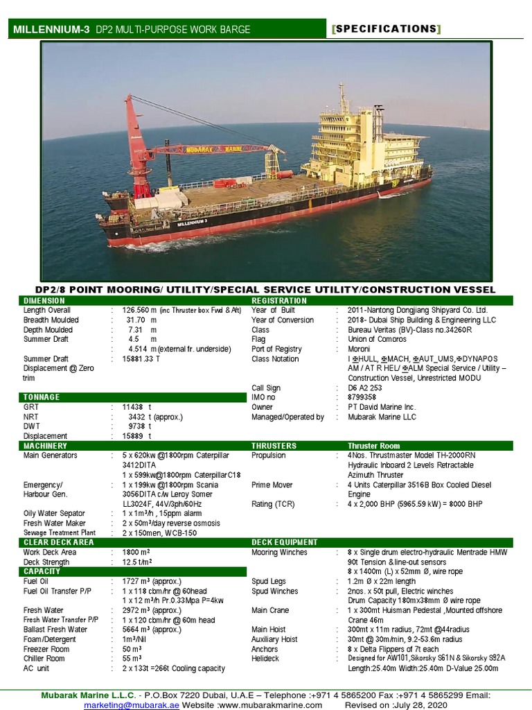 Millenium 3 Specs Revised March 112018 1 | PDF