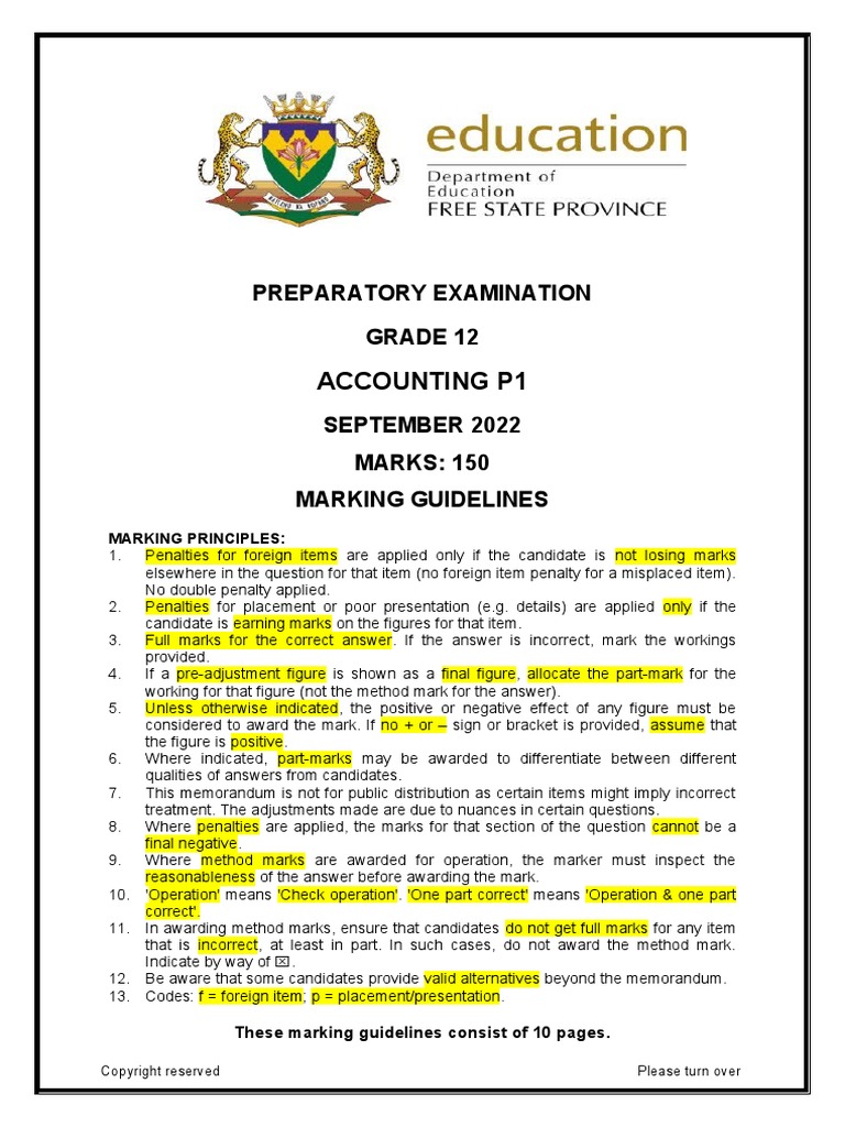 Accounting P1 Prep Sept 2022 Memo Eng | PDF | Equity (Finance) | Dividend