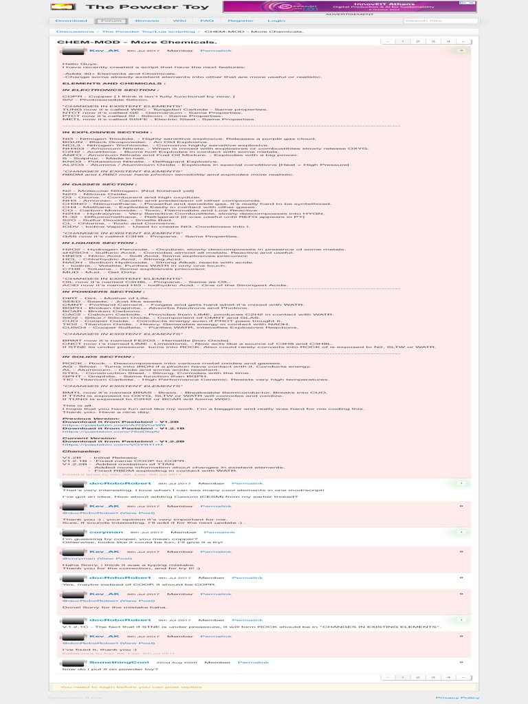 Mod The Powder Toy | PDF