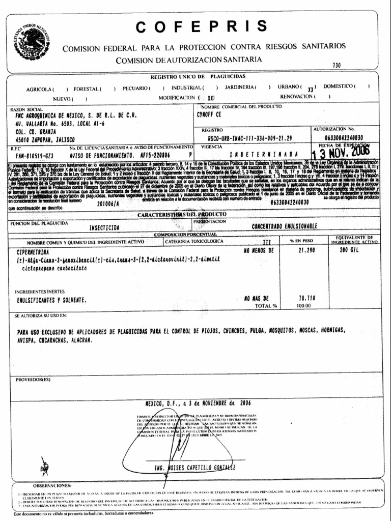 Cynoff Ce Registro | PDF