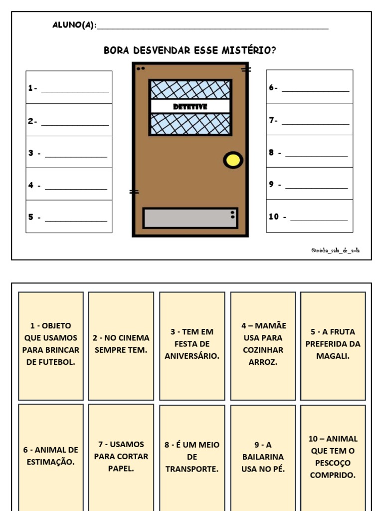 Jogo Palavra Misteriosa Minhasaladeaula | PDF