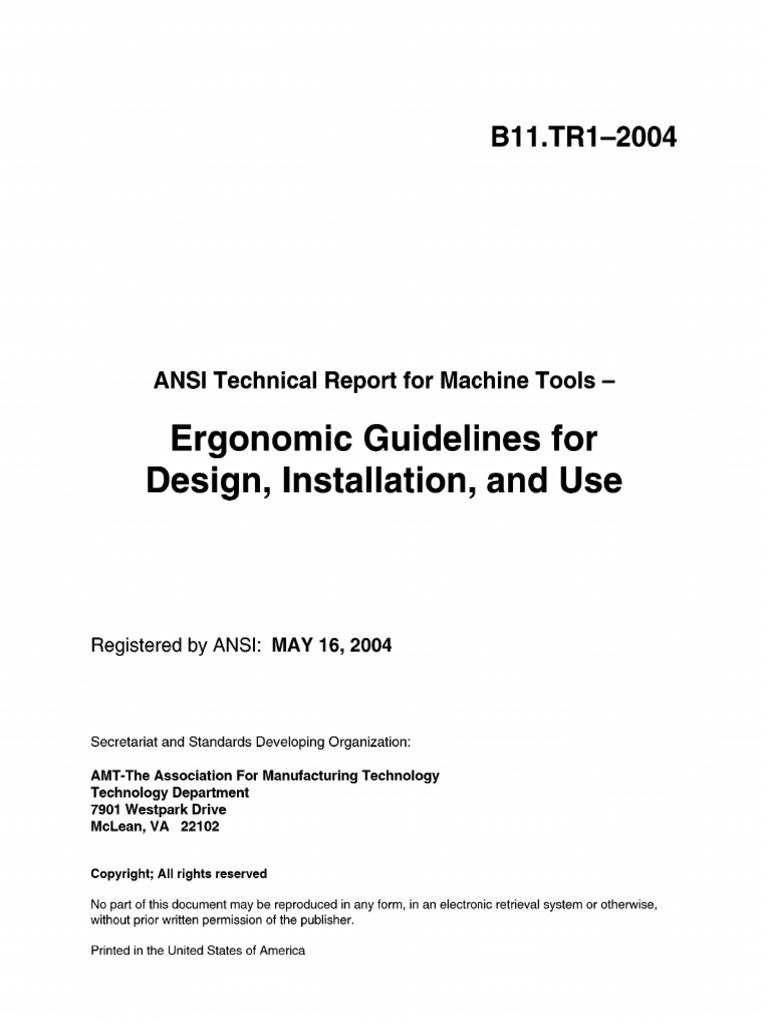 ANSI B11.TR1-2004 | PDF