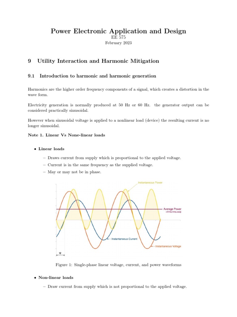 Lec 2 Utility Interactions and Harmonic Mitigation 2023 | PDF ...