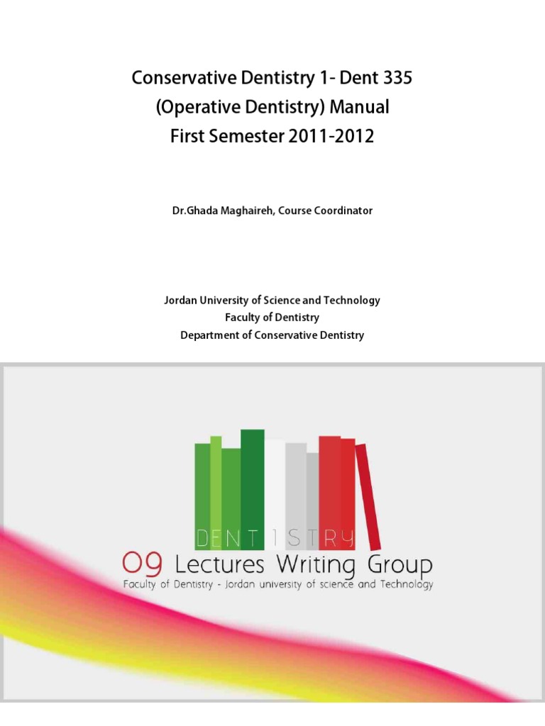 Conservative Dentistry Lab Manual | PDF | Mouth | Dentistry