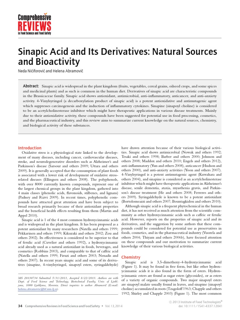 Sinapic Acid | PDF