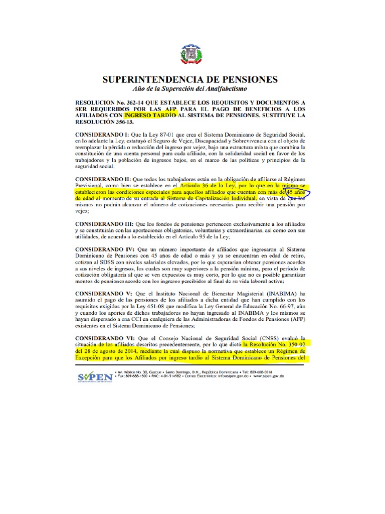 Ley 87-01 - Fecha de Ingreso Al Sistema | PDF | Estilo de vida