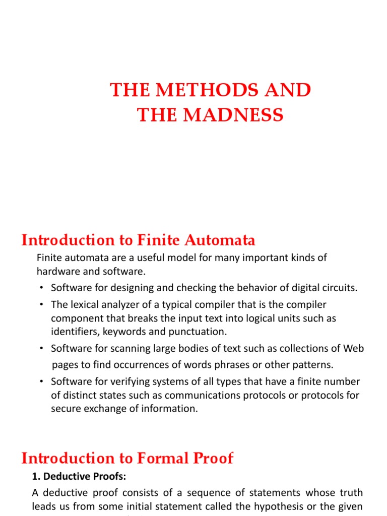 Unit I | PDF | Mathematical Proof | Theory Of Computation
