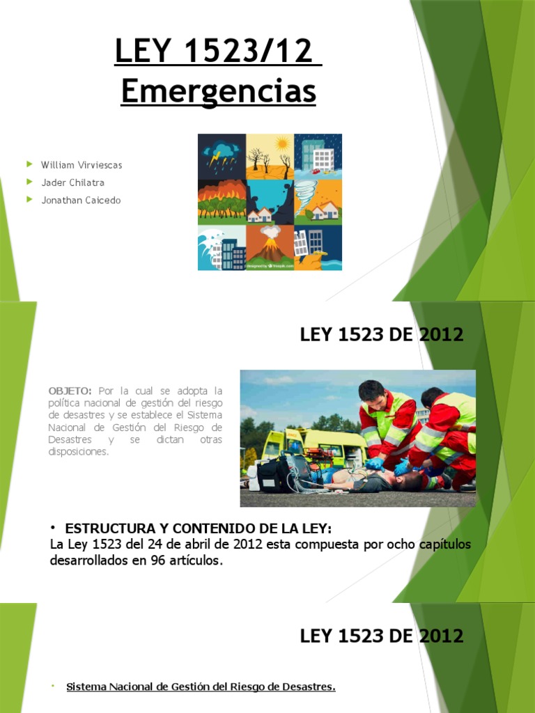 Ley 1523 de 2012 | PDF | Ciencias sociales