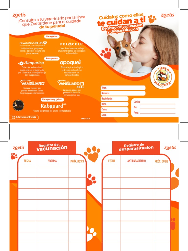 Formato de Carnet de Vacunación Canino | PDF