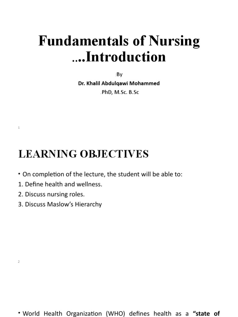 Introduction to Nursing Fundamentals | PDF | Nursing | Psychology