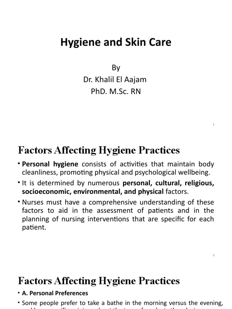 2 - Hygiene and Skin Care | PDF