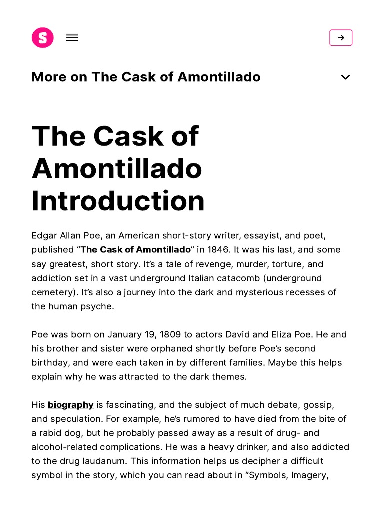 Https WWW - Shmoop.com Study-Guides Literature Cask-Of-Amontillado ...