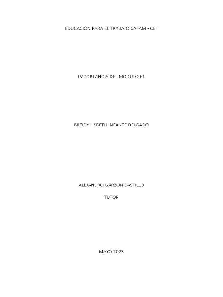 Importancia Del Modulo Fi | PDF