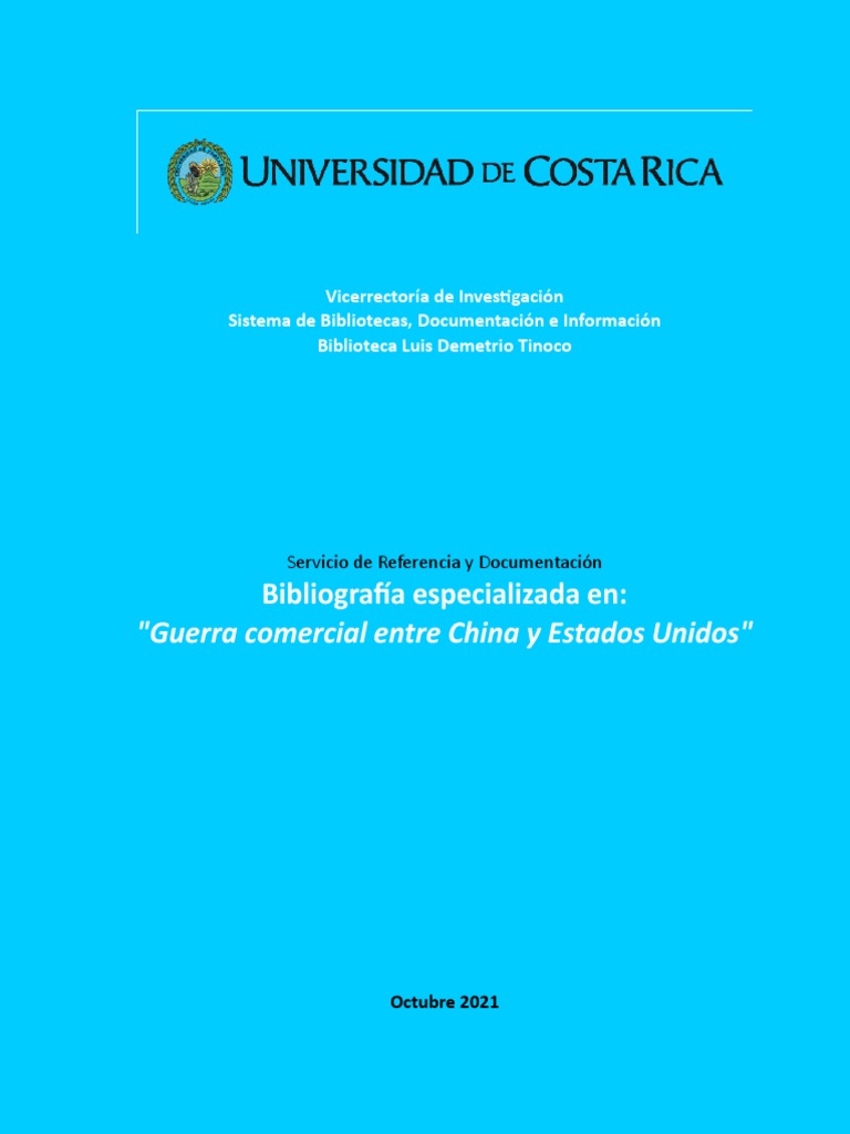 US-China Trade War Bibliography | PDF