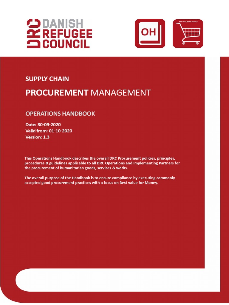 DRC Procurement Management Handbook | PDF