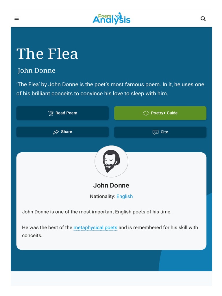 The Flea by John Donne | PDF
