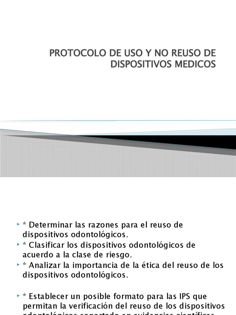 Protocolo de Uso y No Reuso de Dispositivos | PDF