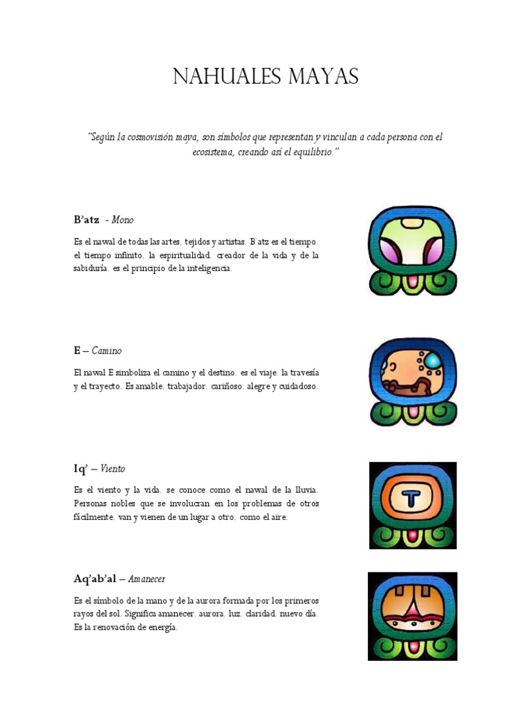 Símbolos y Nawales Mayas | PDF