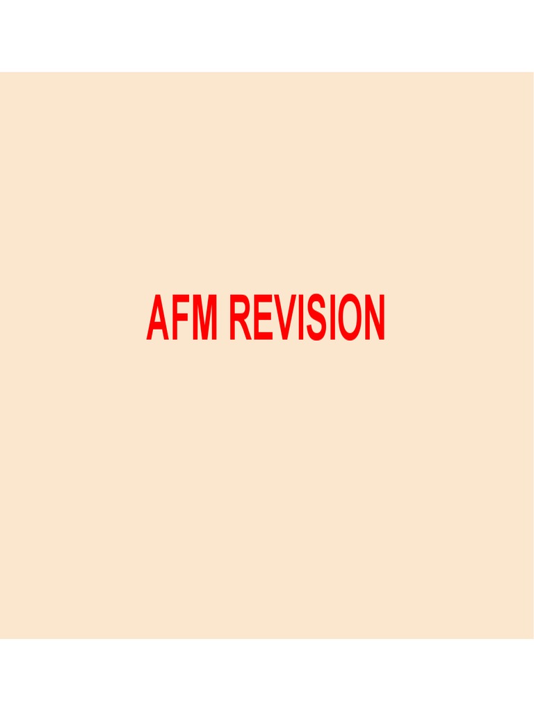 Afm 冲刺直播讲义 | PDF