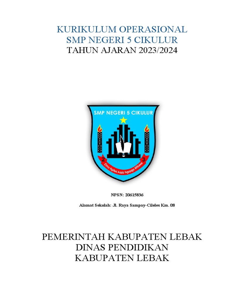KOSP SMPN 5 Cikulur 2023-2024 ISI | PDF