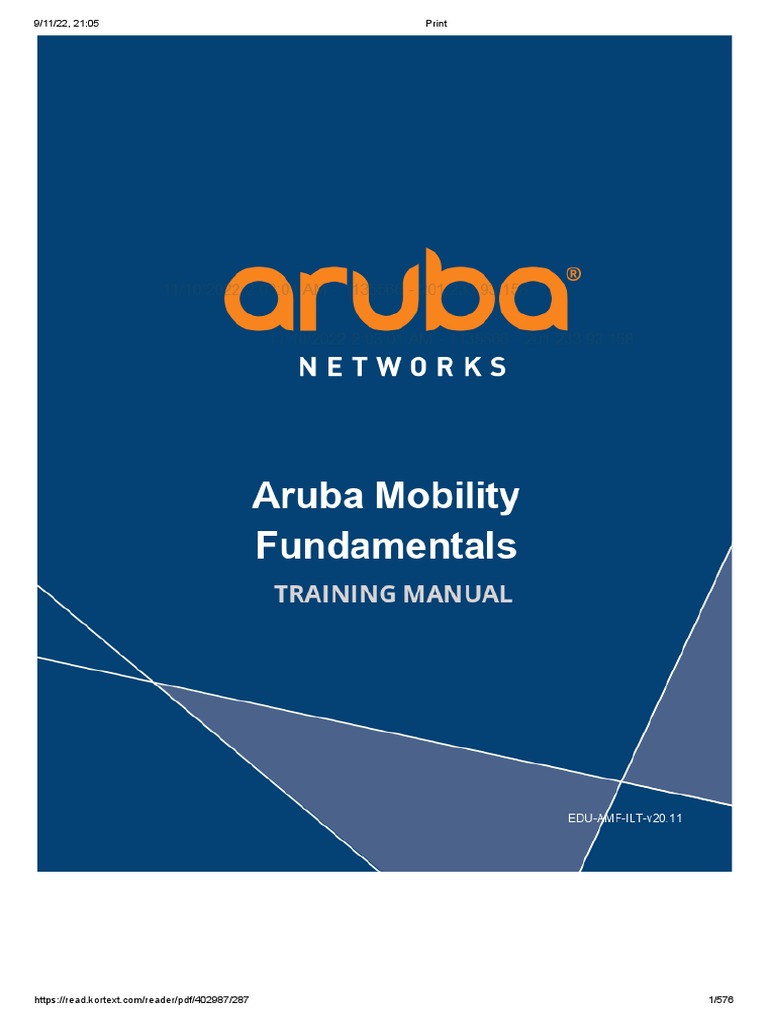 Aruba Mobility Fundamentals | PDF | Computers