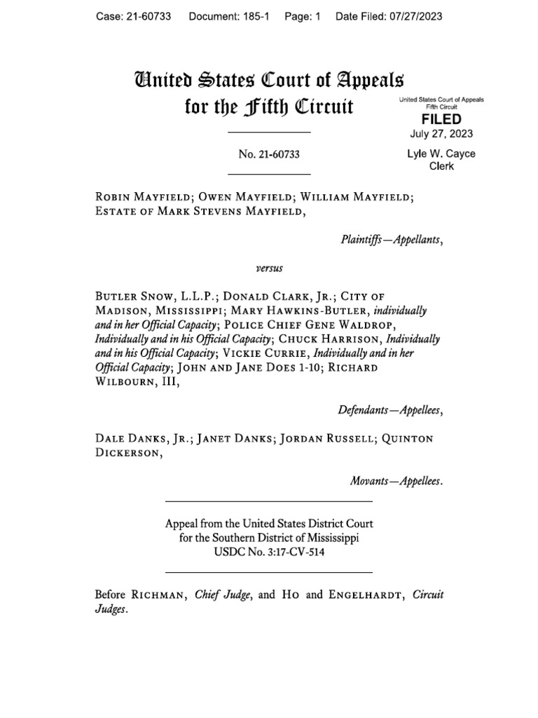 5th Circuit Ruling Mayfield | PDF