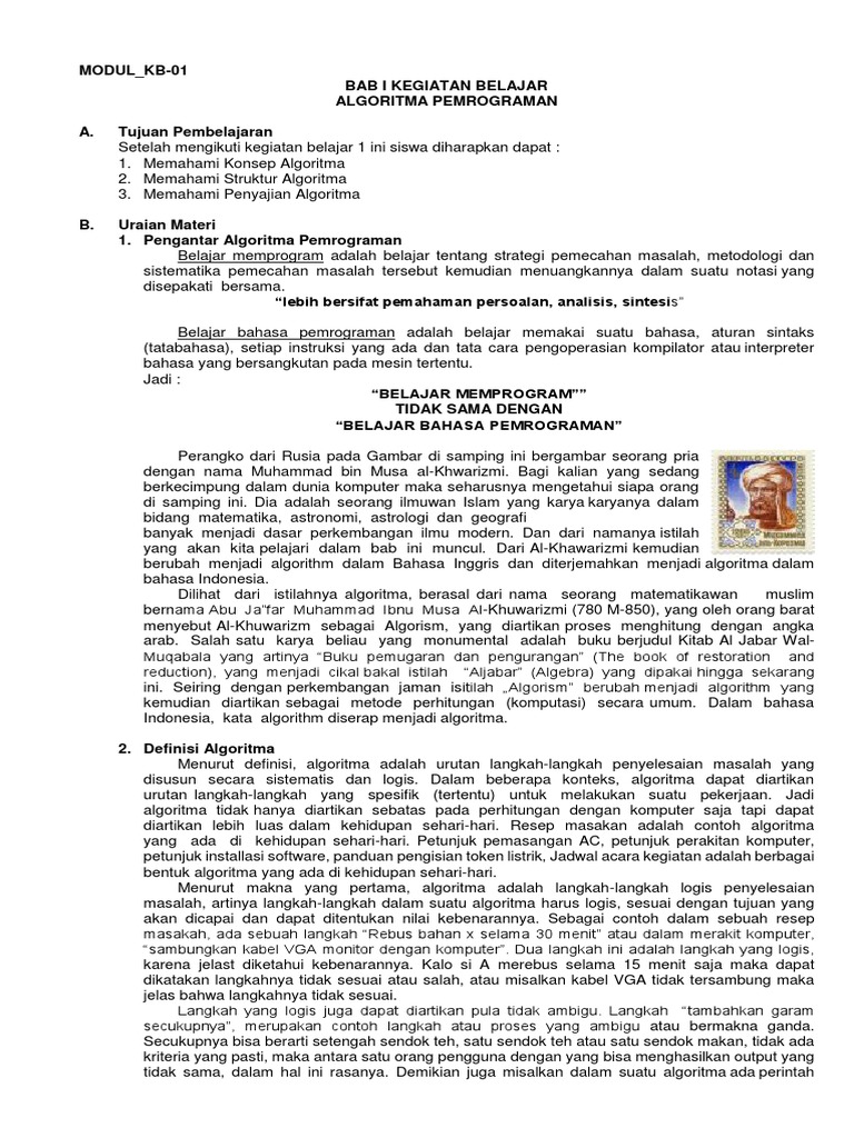 Modul Kb 01 Algoritma Pemrograman Pdf