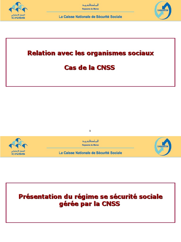 1 Présentation de La CNSS | PDF