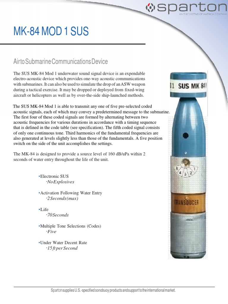 MK84SUS | PDF | Sonar | Sound