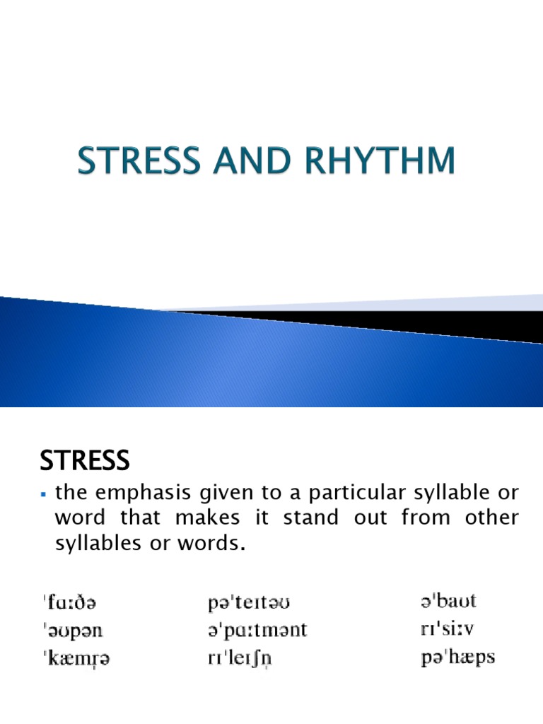 Stress and Rhythm | PDF