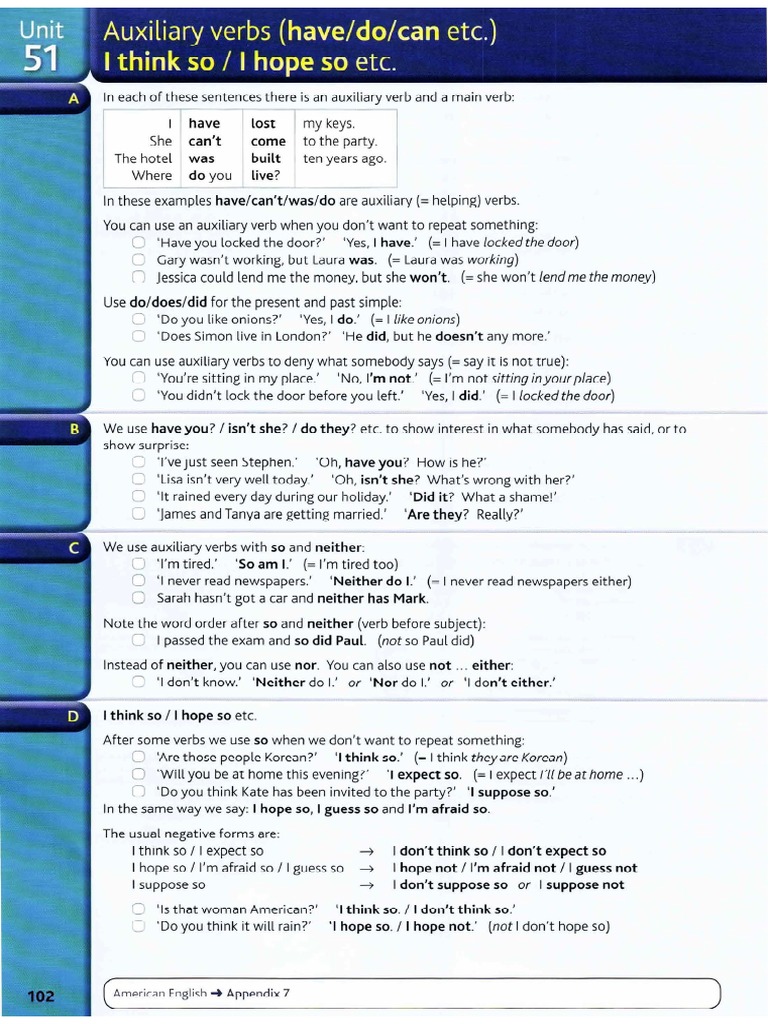 Auxiliary Verbs | PDF