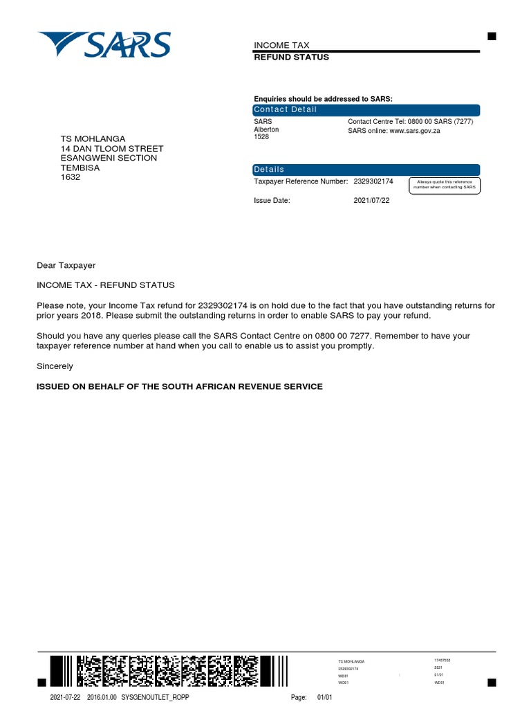 Refund Status None | PDF