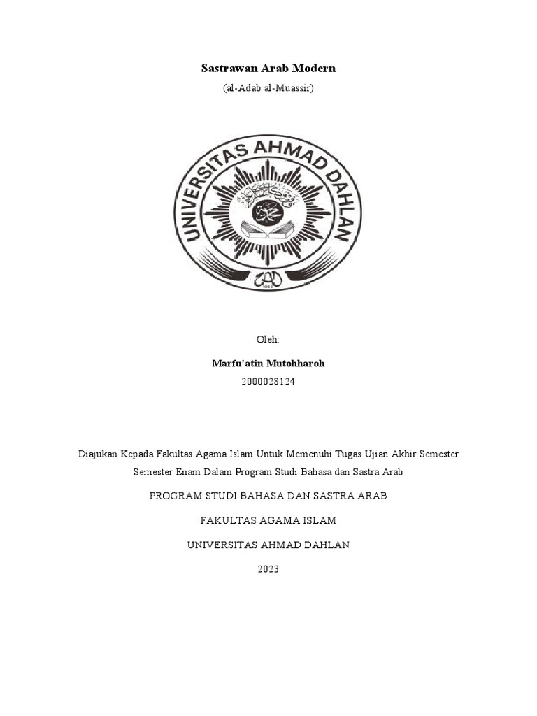 Sastrawan Arab Modern | PDF | Klasik