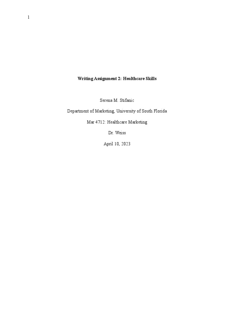 Writing Assignment 2 Mar4712 4 | PDF
