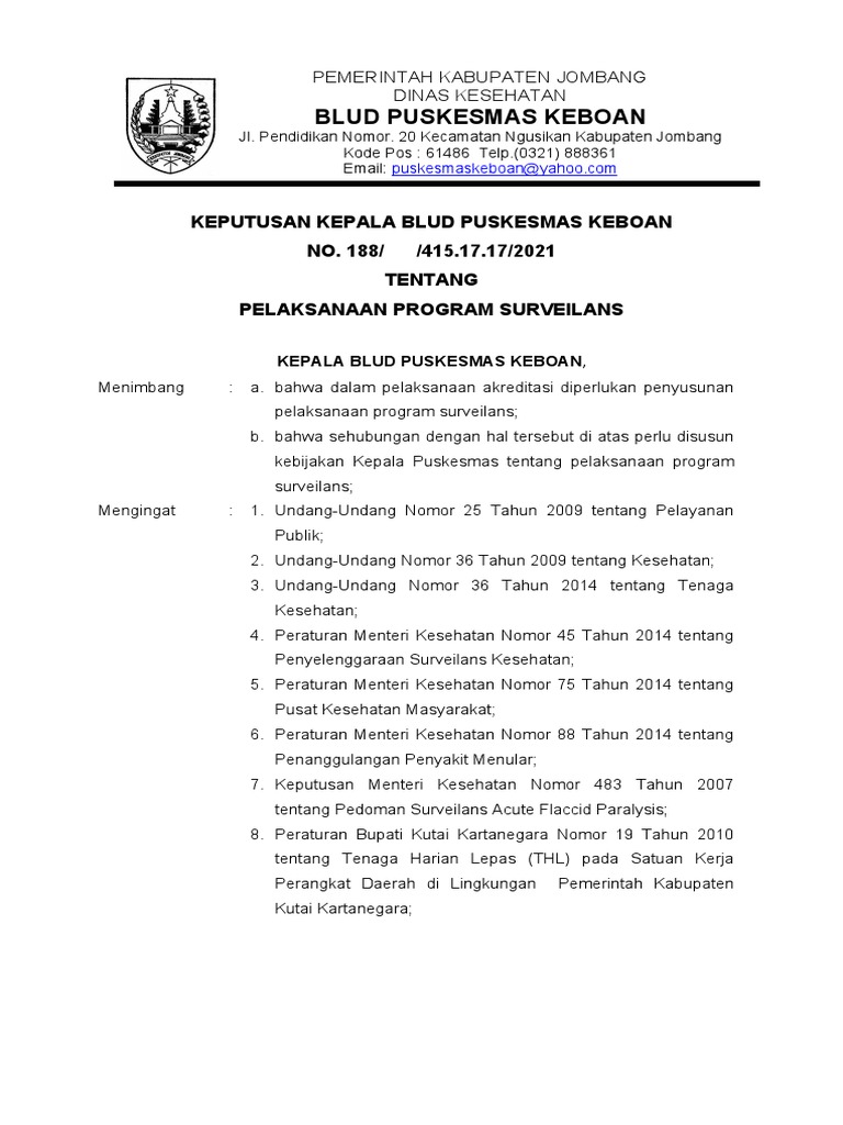 SK Program Surveilans Clear | PDF