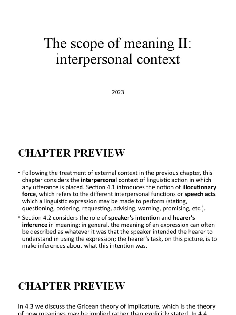 Chapter 4 Semantics | PDF