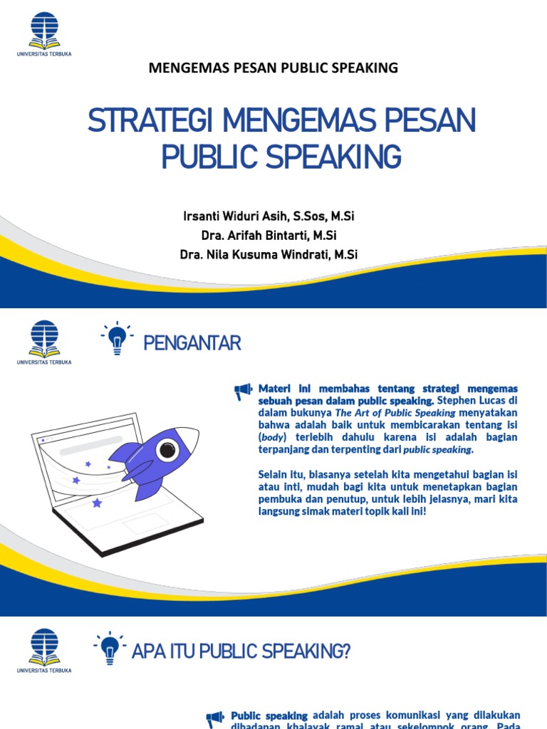 Strategi Mengemas Public Speaking | PDF