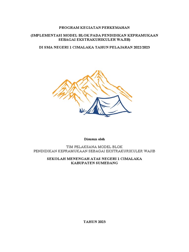 Contoh Proposal Jadwal Perkemahan Model Blok | PDF