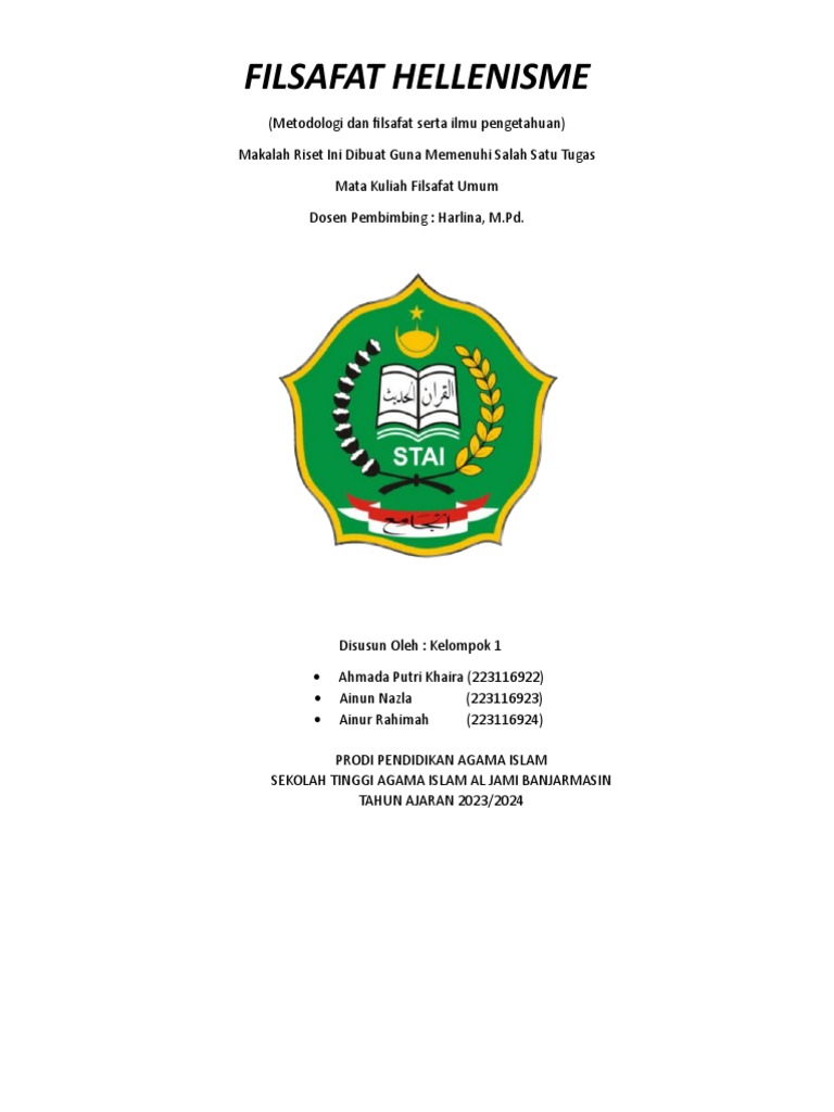 Filsafat Hellenisme | PDF
