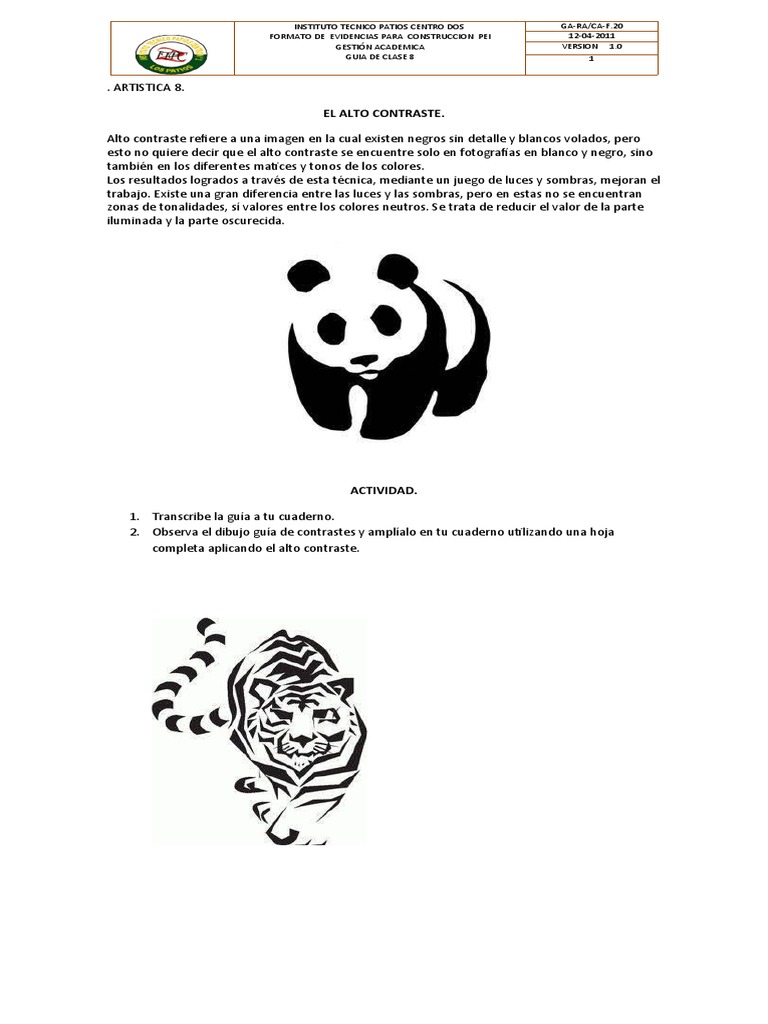 Ficha 4 Alto Contraste | PDF