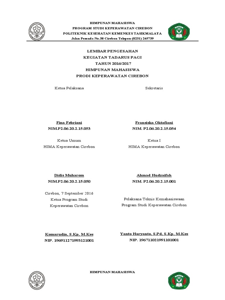 Rencana Proker Hima Tadarus | PDF