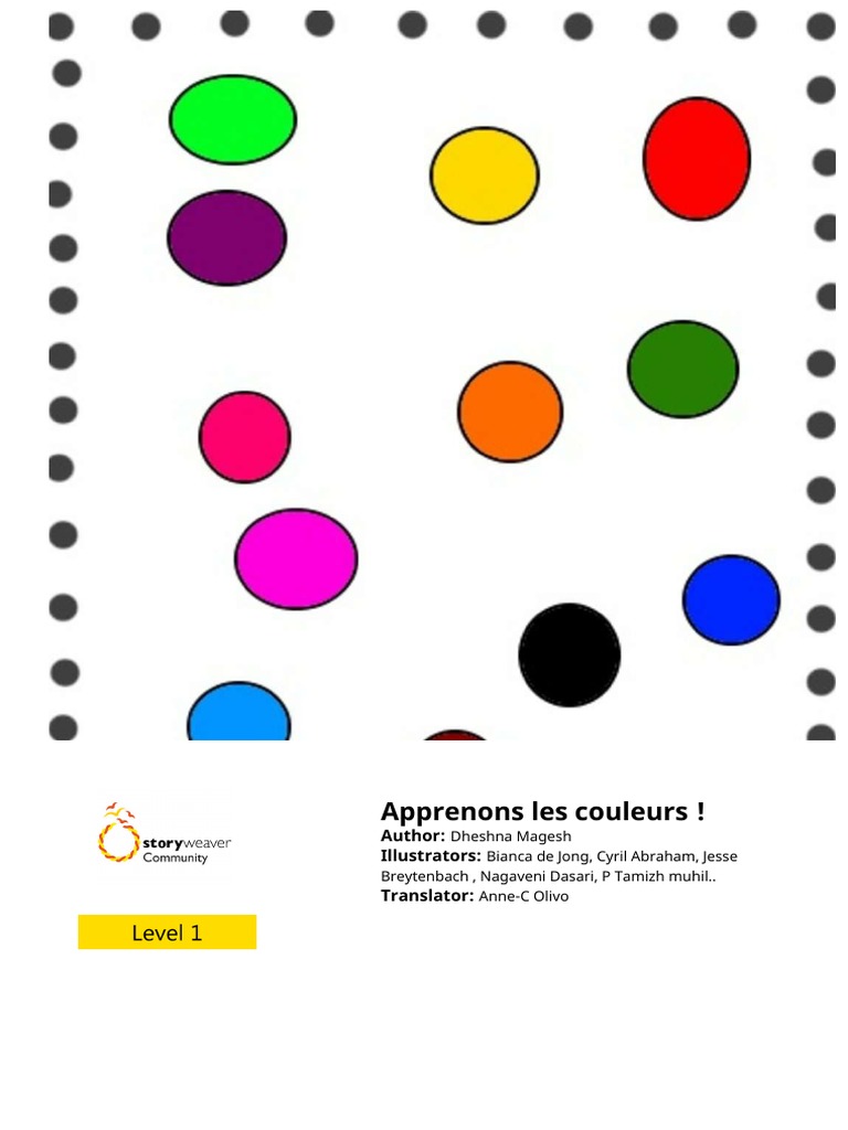 Apprenons Les Couleurs Dheshna Magesh | PDF | Social Science